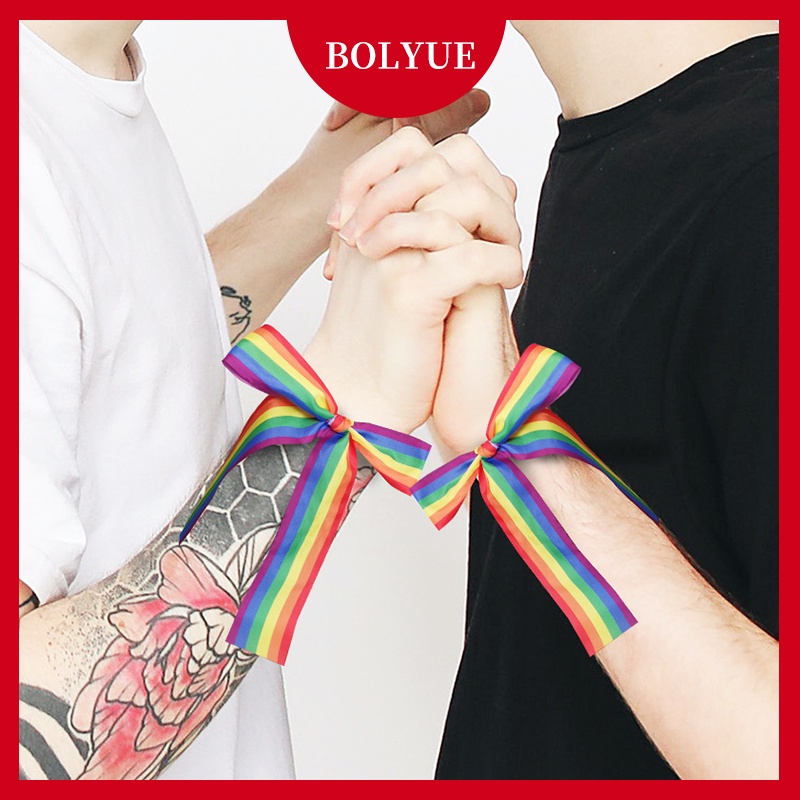 90cm rainbow flag ribbon lGBT transgender gay bandage holiday party ...
