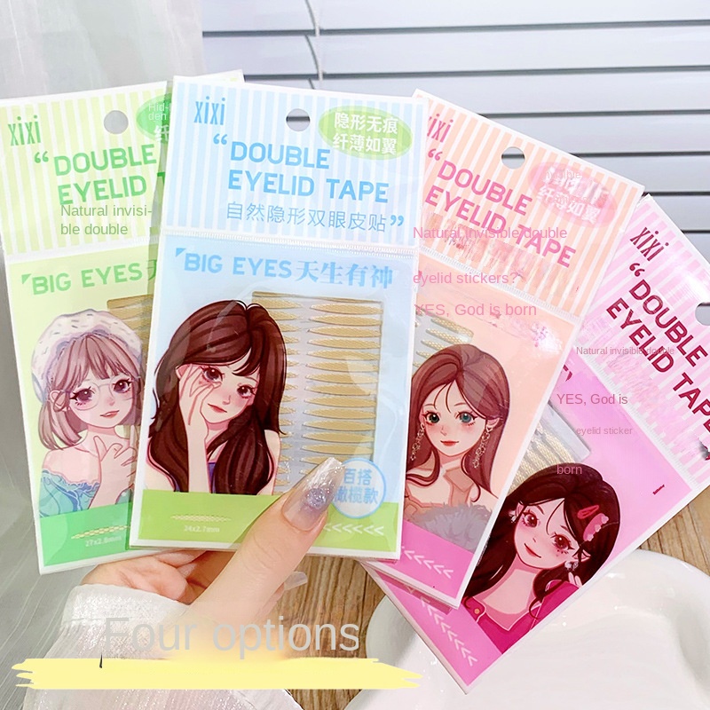 xixi Natural Invisible Seamless Lace Double Eyelid Sticker Olive Shape ...