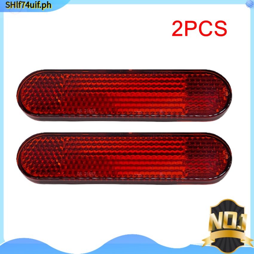 1 Pair Red Reflectors Truck Plastic Reflectors Motorcycle ATV Dirt Bike ...