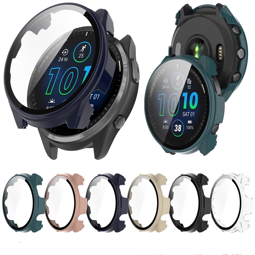 Hard Edge Shell For Garmin Forerunner 965 Protective Cover Tempered ...