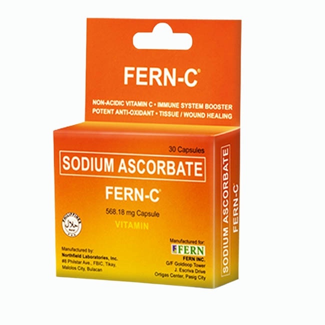 Fern-C Vitamin 500mg 10 Capsules NON ACIDIC | Shopee Philippines