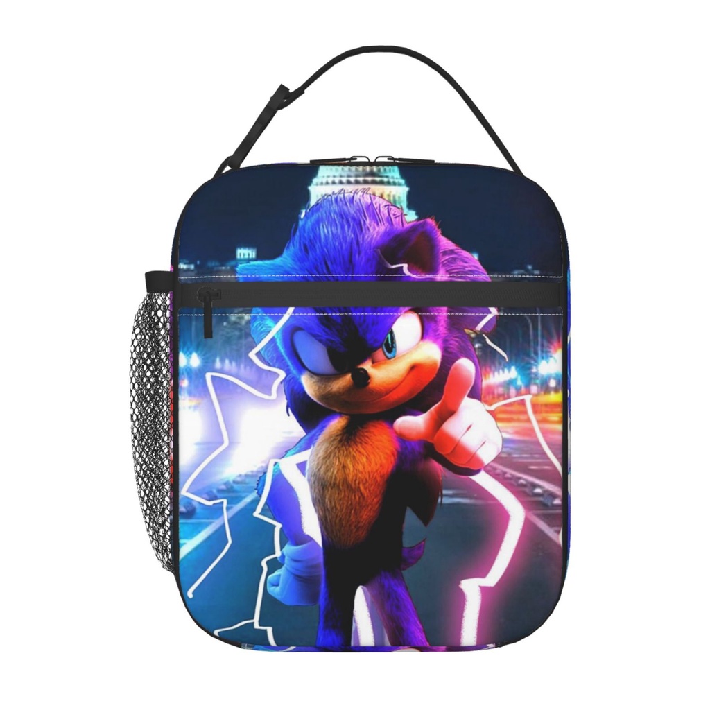 Sonic Kids Lunch box Insulated Bag Cooler Back to School Thermal Meal ...