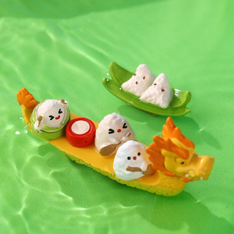 Dragon Boat Festival Zongzi Rowing Loong Boat Rabbit Moss Micro ...