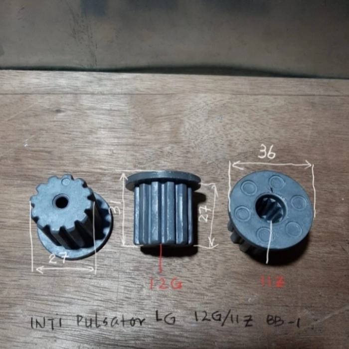 MESIN Lg Washing Machine pulsator Gear Core/Inner 11gir 12 originaL ...