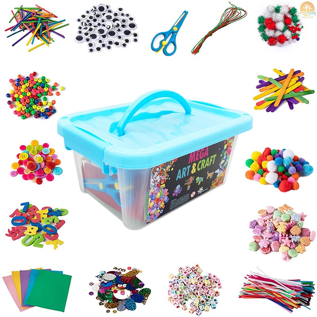 IN STock DIY Arts and Crafts Supplies Kit 2000+ Pieces Set Activity ...