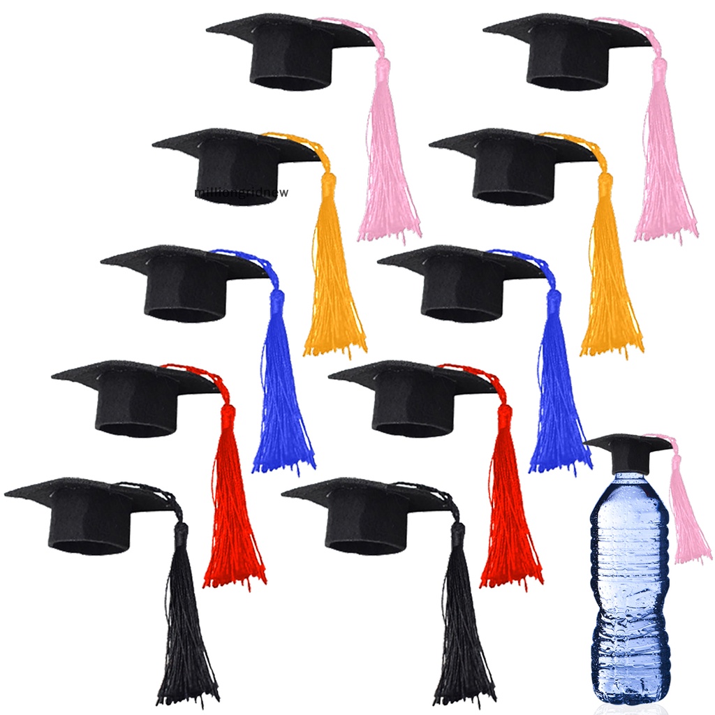 [milliongridnew] 10 Pcs Mini Graduation Caps Assorted Colors Mini 2022 ...