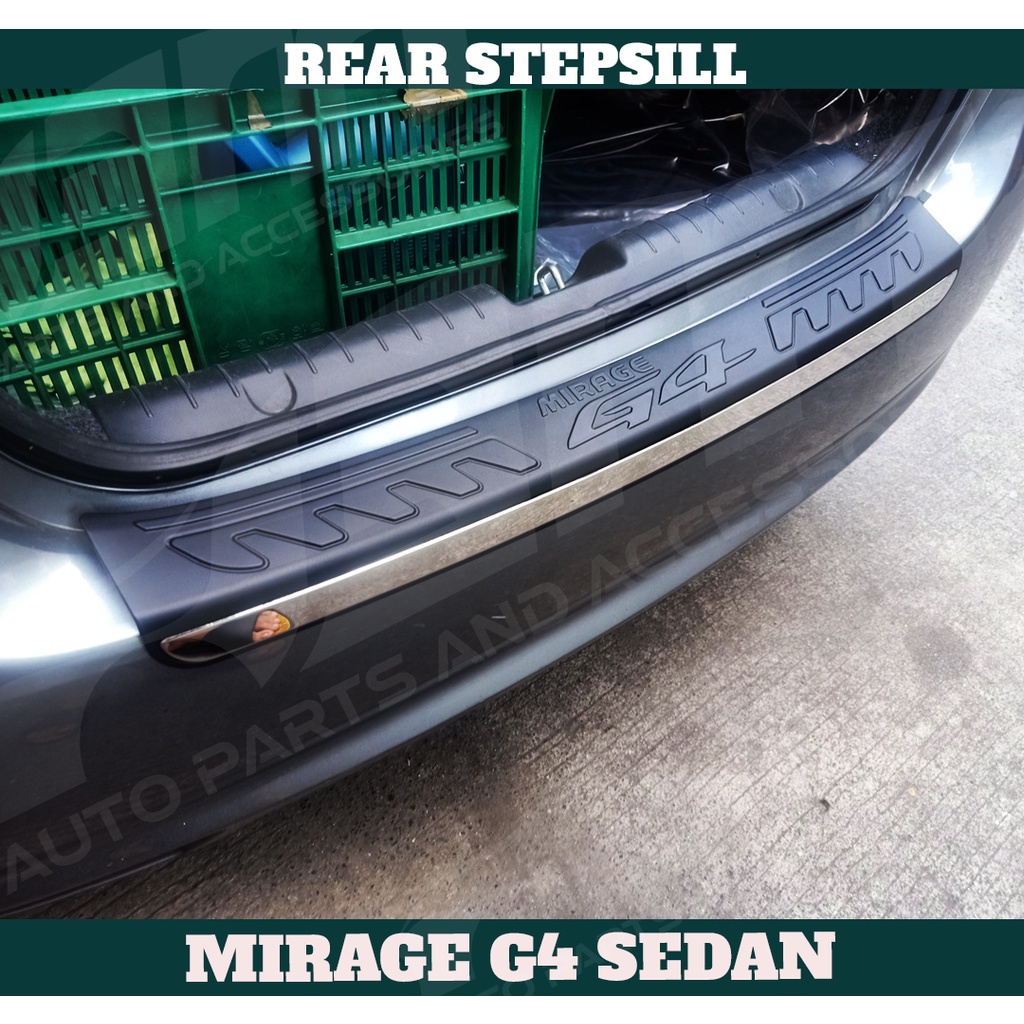 Rear Stepsills for Mitsubishi Mirage G4 Sedan Black/Chrome | Shopee ...