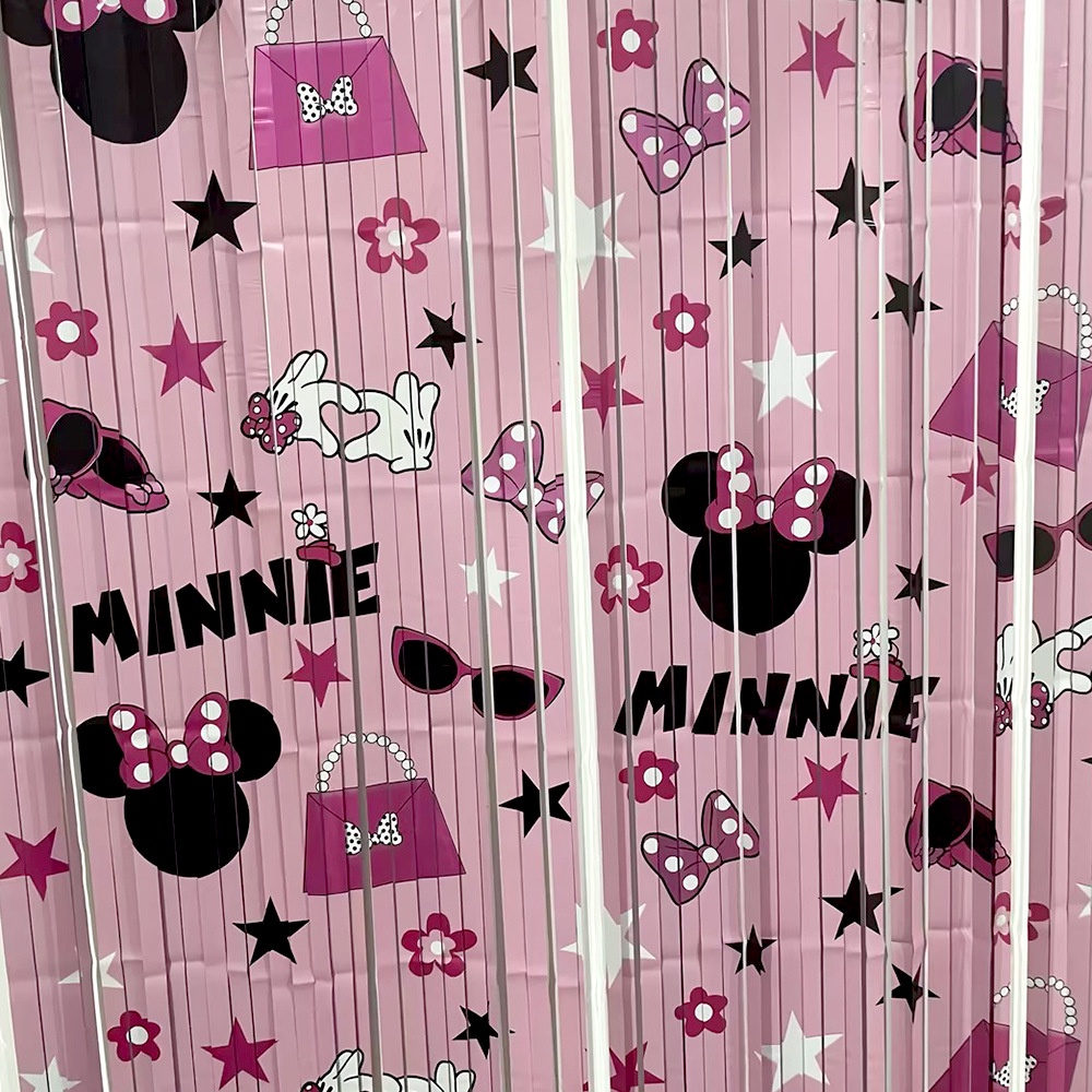Minnie Mouse Party Background Curtain Mickey Printed Backdrop Wedding ...