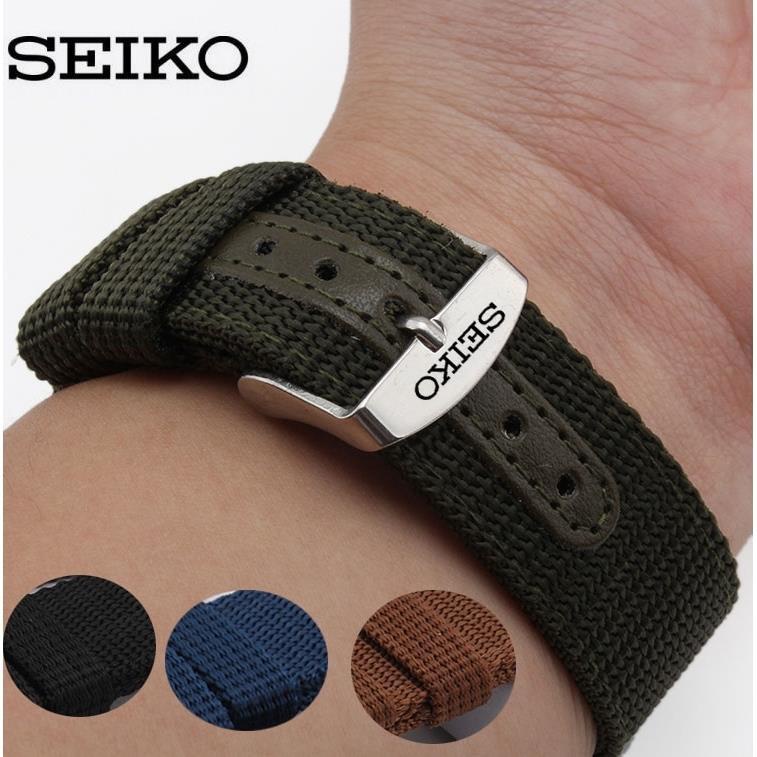 Seiko No. 5 Nylon Strap SEIKO Canvas Pin Buckle Bracelet Men Women ...