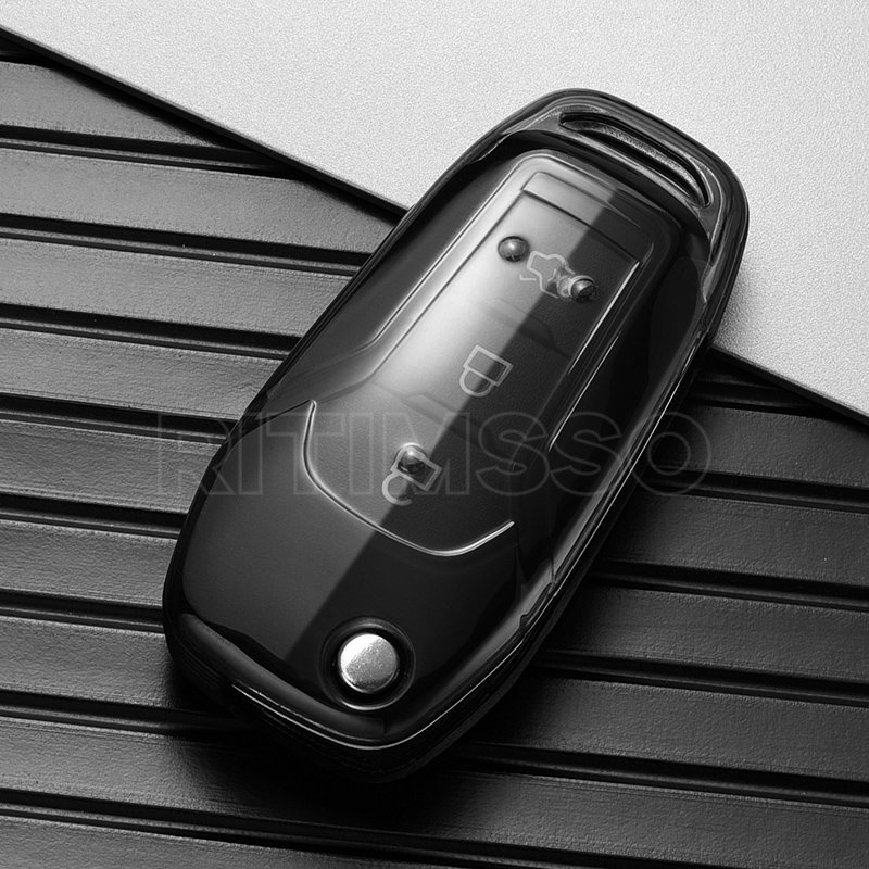 Transparent TPU Car Remote Key Case Cover for Ford Figo 2017 Mondeo 5 ...