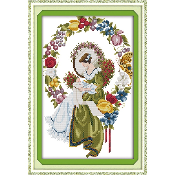Joy Sunday Stamped Cross Stitch Ktis DMC Threads Chinese CroStitch Set ...