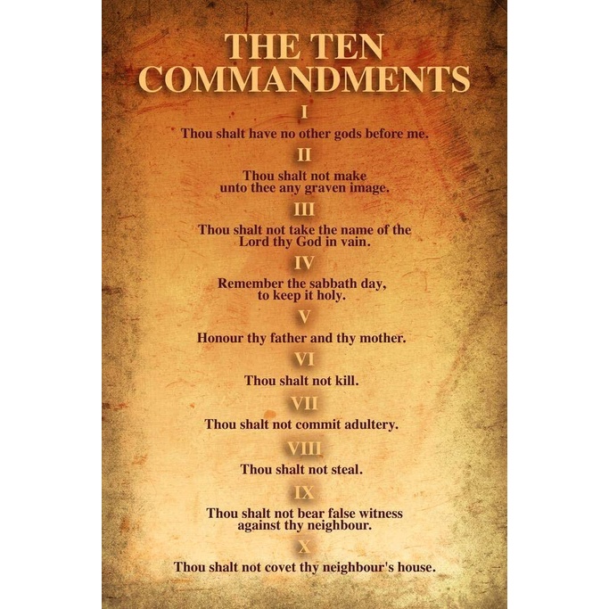 The Ten Commandments Religion Religious Bible Commandments Old ...