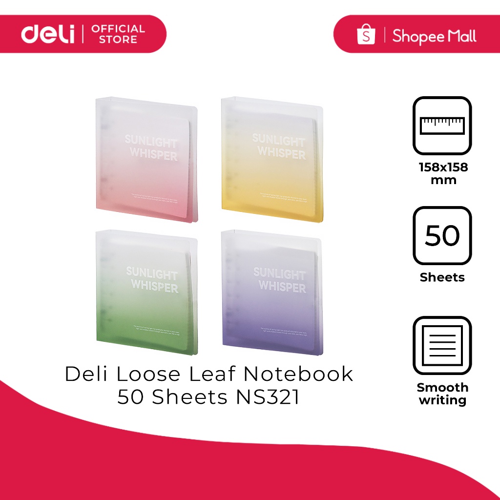 Deli NS321 Loose Leaf Notebook 50 Sheets 79NS321 | Shopee Philippines