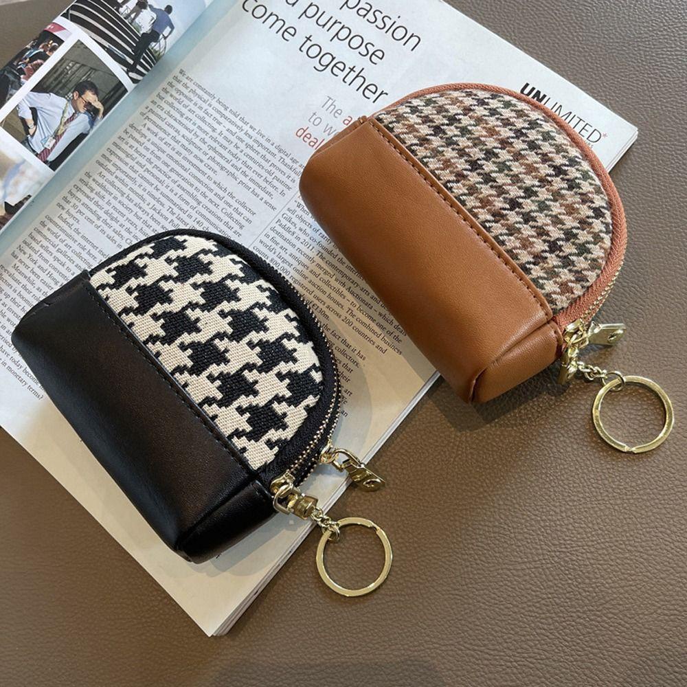 Women Coin Purse Small Handy Mini with Key Chain Fabric Double Layers ...