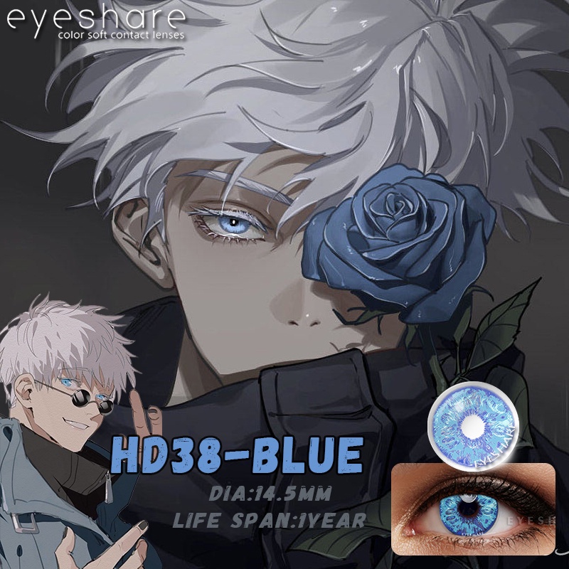 Eyeshare 1 Pair Cosplay Colorful Contact Lenses Soft Anime Gojo Satoru ...