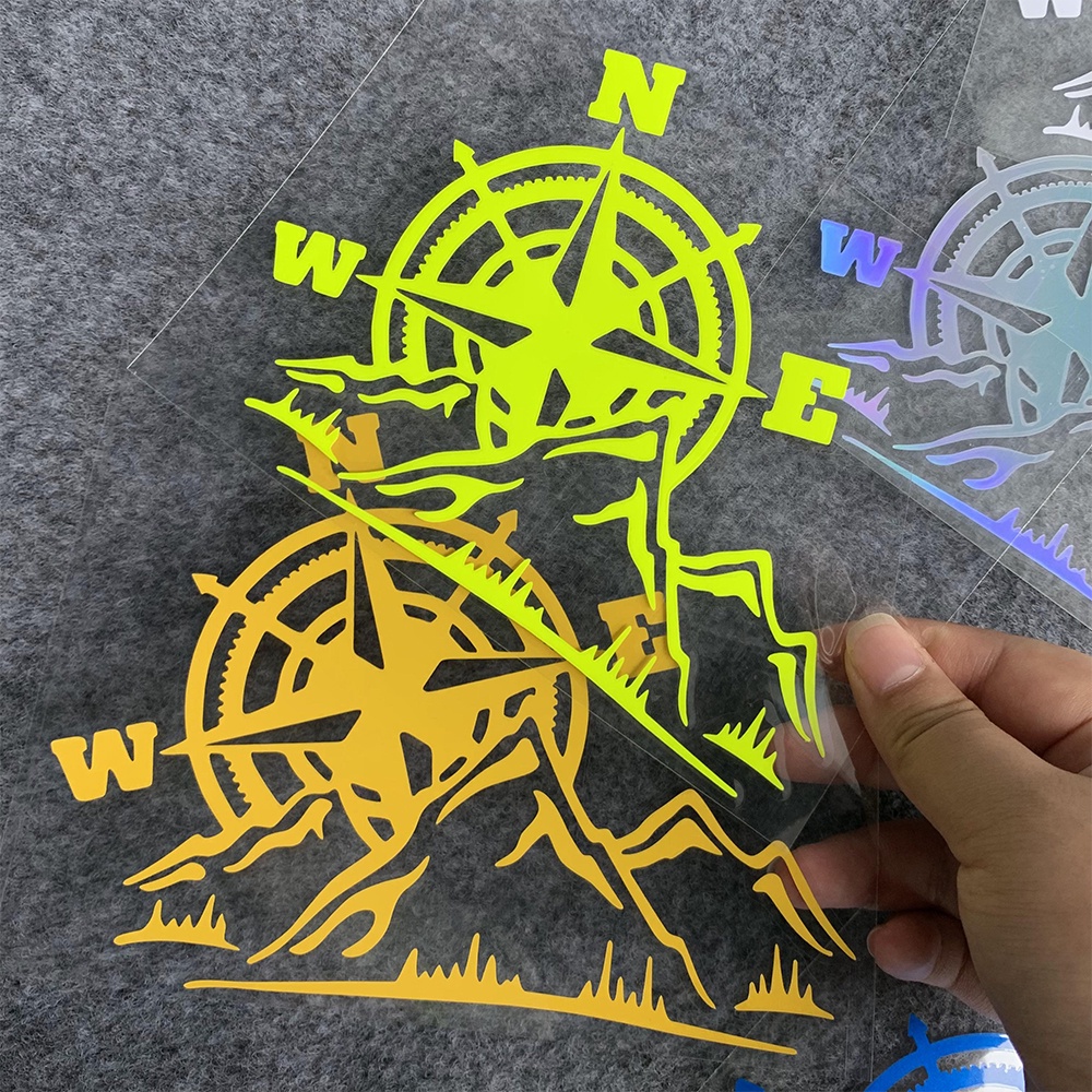 Mountain Compass Car Sticker Reflective Compass Direction Car Body ...