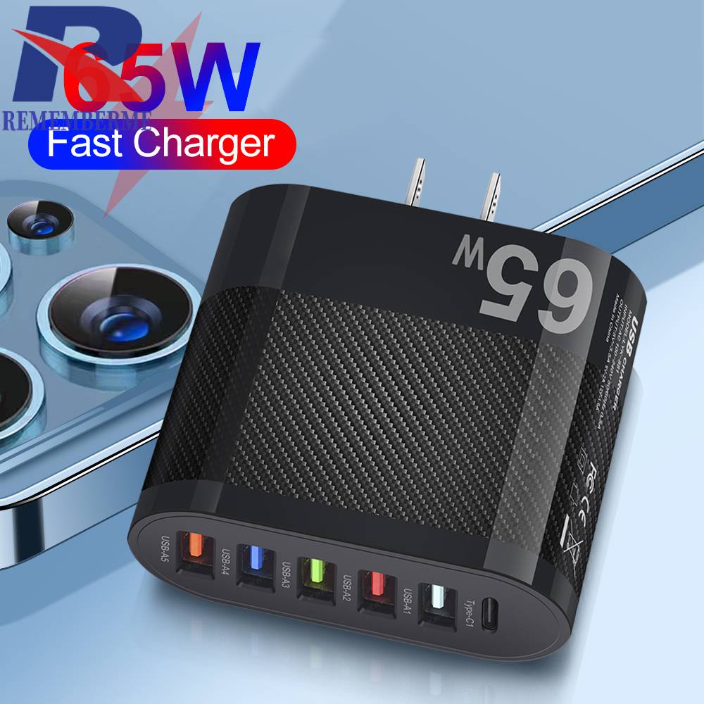 65W Phone Charging USB Type-C 5V/3.5A Charger Adapter for lphone 14 13 ...
