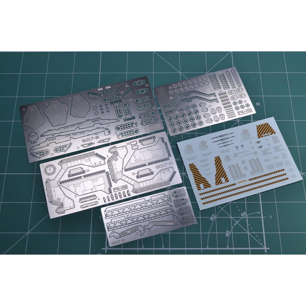 MAD S17 RG 1/144 EVA 00 Unit system base Decal Etching parts (Not ...