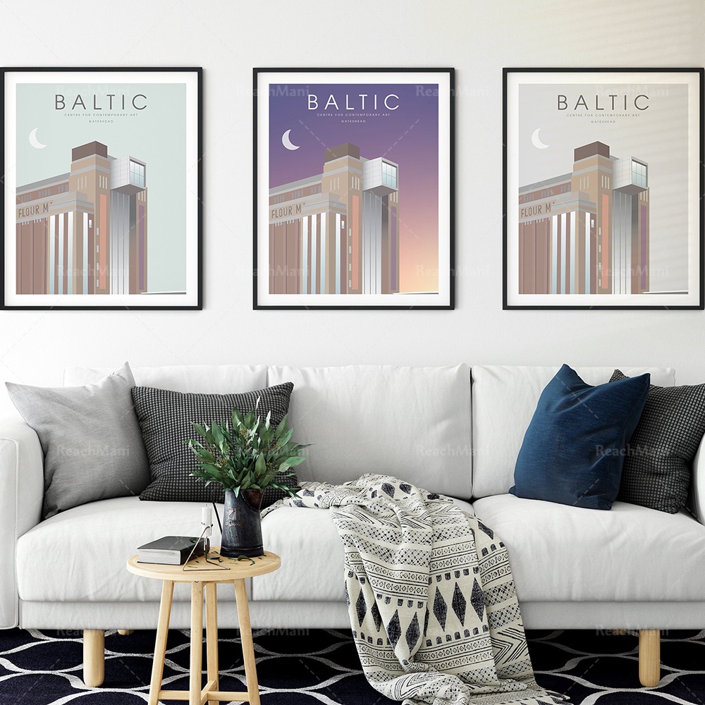 Modern Architectural Canvas Painting Visual Impact Posters and Prints ...
