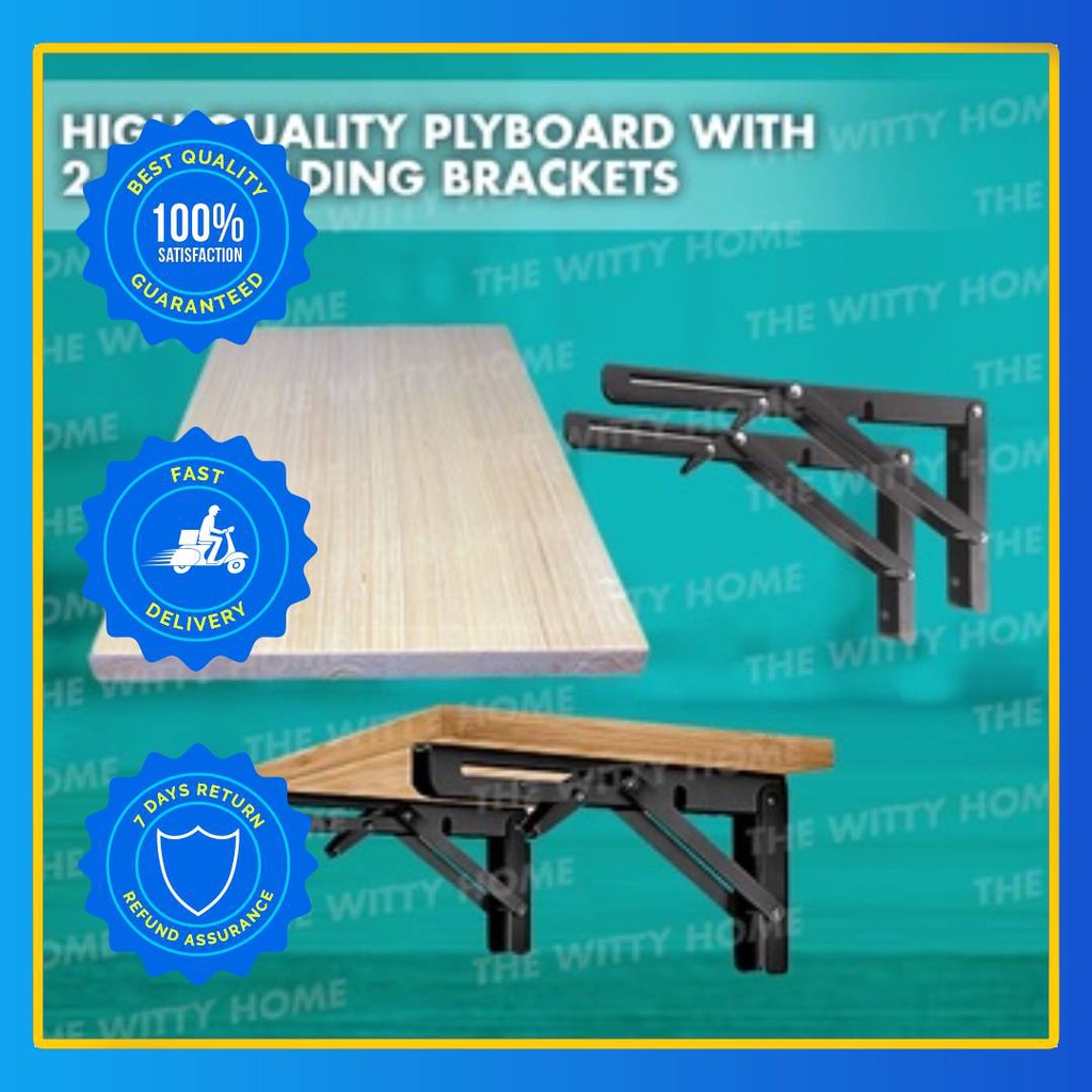 lynshop Original Wood Planks With Folding BRACKETs Set DIY Wall Shelves ...