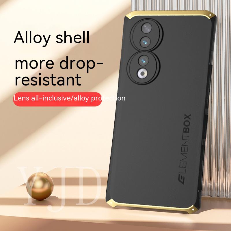 YJD Case For Honor 90 Pro Metal Splicing Frosting Shockproof Phone Case ...