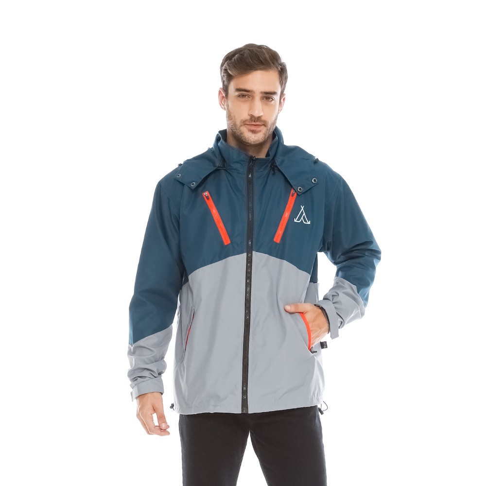 Taslan Jacket Men Outdoor Arkana Series Petro Charcoal | Shopee Philippines
