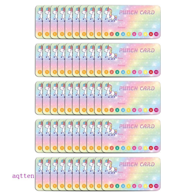 120Pcs Behavior Punch Cards with Hole Puncher Incentive Loyalty Punny ...