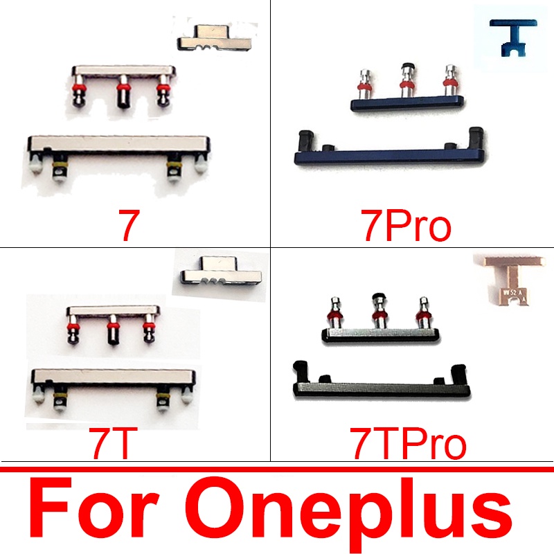 1 Set Side Volume +Power ON/OFF Mute Side Buttons Key For Oneplus 1+ 7 7T Pro 7Tpro Volume Power ...