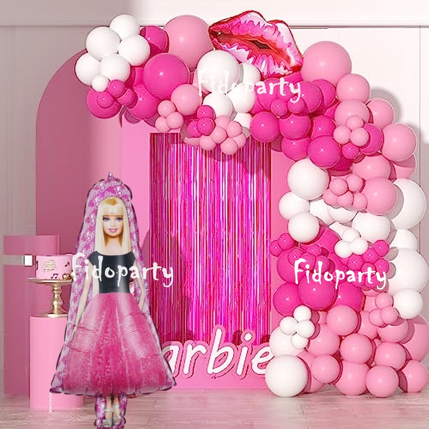 Barbie Balloon Garland Arch Kit For Girls Birthday Princess Barbie ...