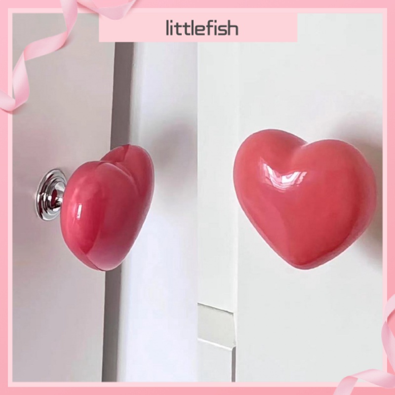 [littlefish] heart-shaped ceramic handle simple furniture hardware love ...
