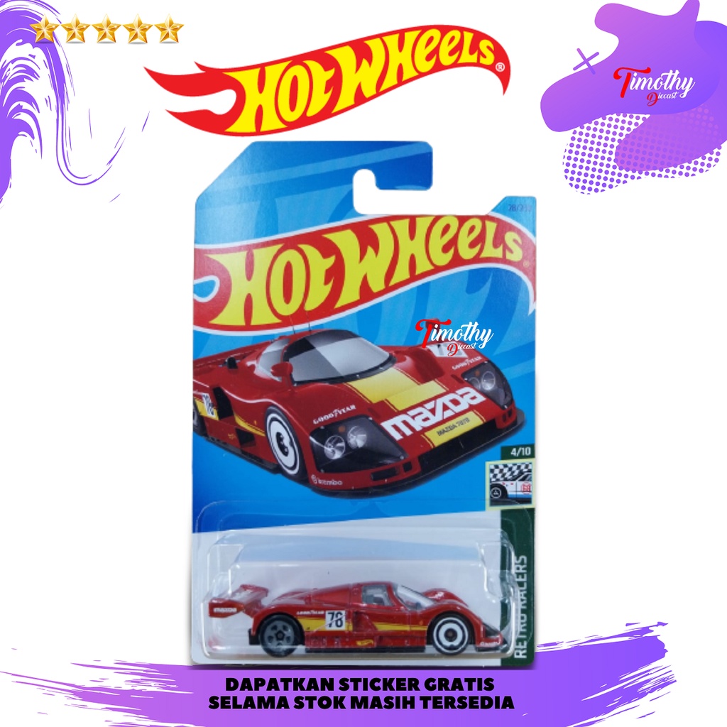 MERAH Hot Wheels Mazda 787B Red Retro Racers Red Rally Number 78 ...