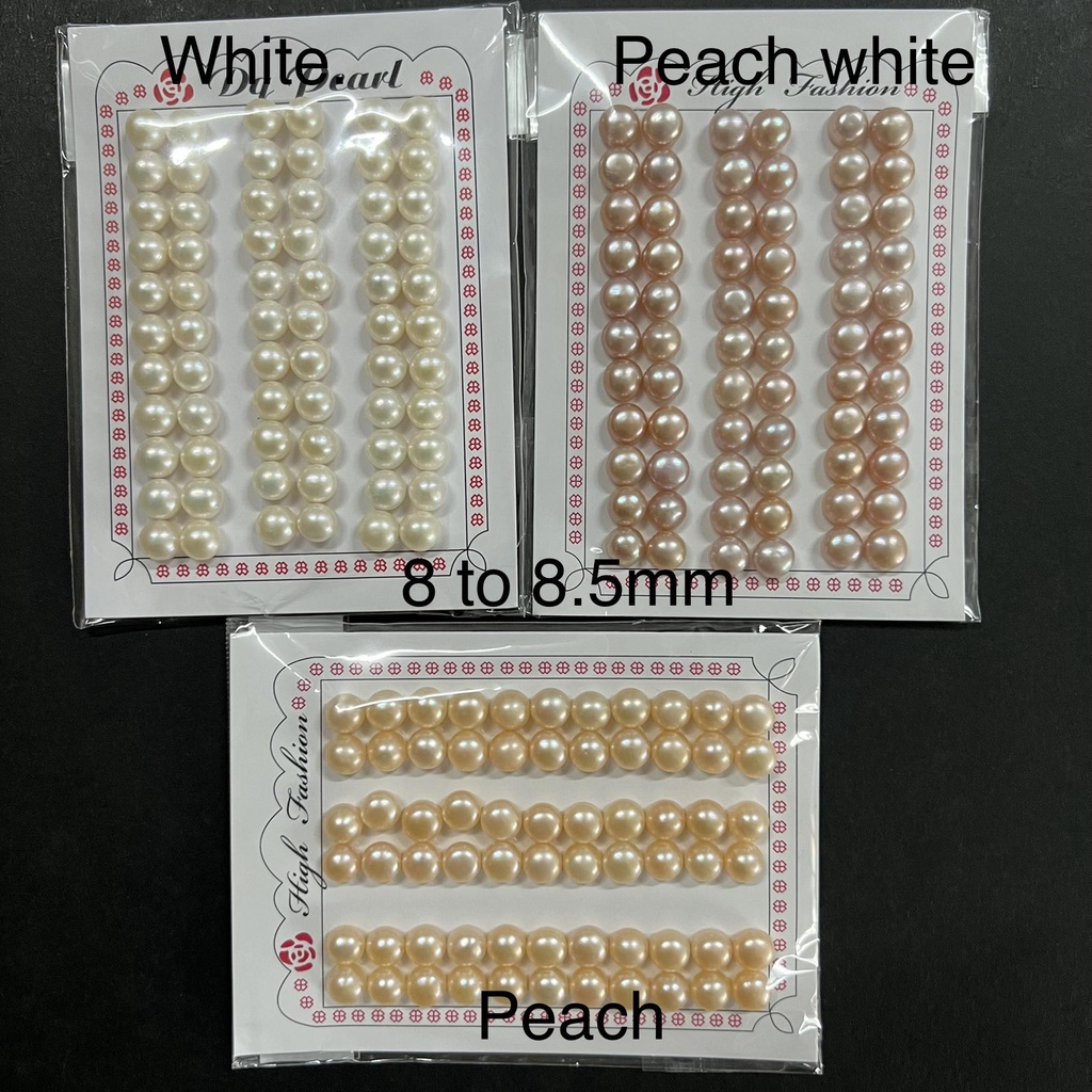 8-9.5mm Freshwater Pearl Stud Earrings 1 pad loose fresh water stud ...