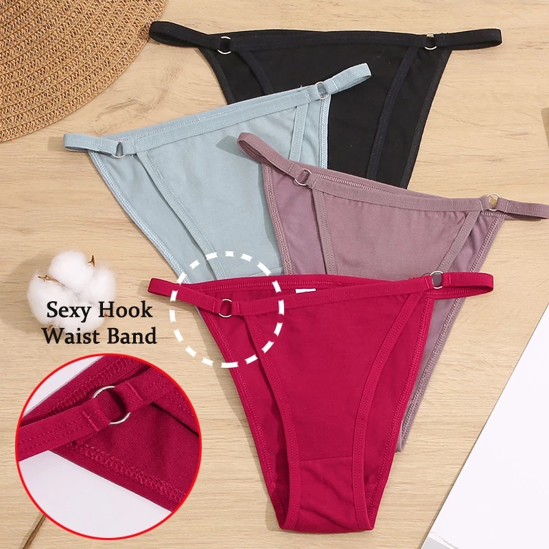 Women Cotton Panty Sexy Bikini Lingerie Low Waist Plus Size Underwear M