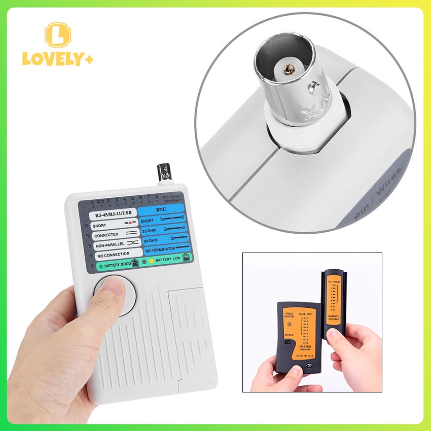 RJ11 RJ45 USB BNC LAN Network Cable Tester Multi Function 4-in-1 ...