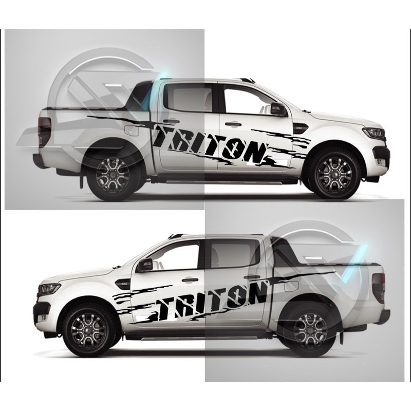 x2 Mitsubishi Triton Car Body Vinyl Decal Sticker | Shopee Philippines