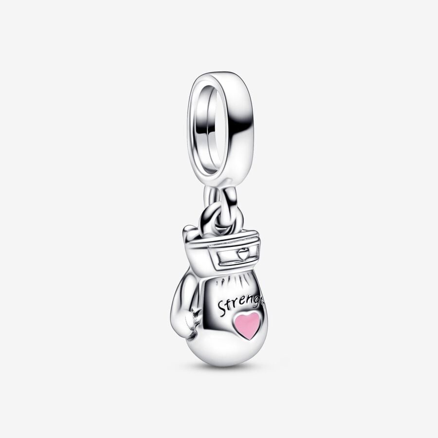 Plated Silver Boxing Glove Dangle Charm Fit Pandora Bracelet DIY ...