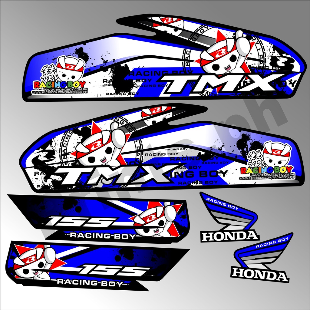 Honda TMX 155 RACINGBOY Customized Motorcycle Decals, Laminated, NO ...