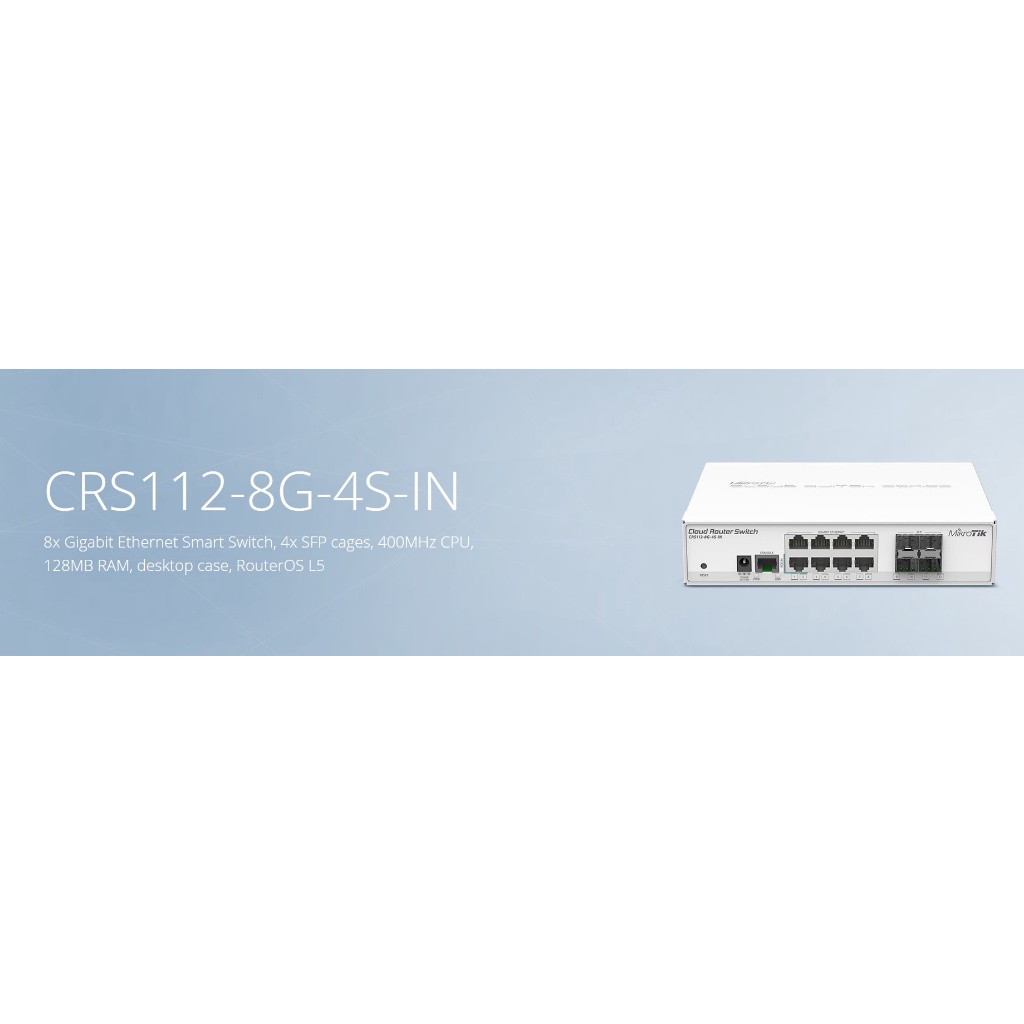 MikroTik CRS112-8G-4S-IN - 8 Port Gigabit Managed Switch + 4 1G SFP ...