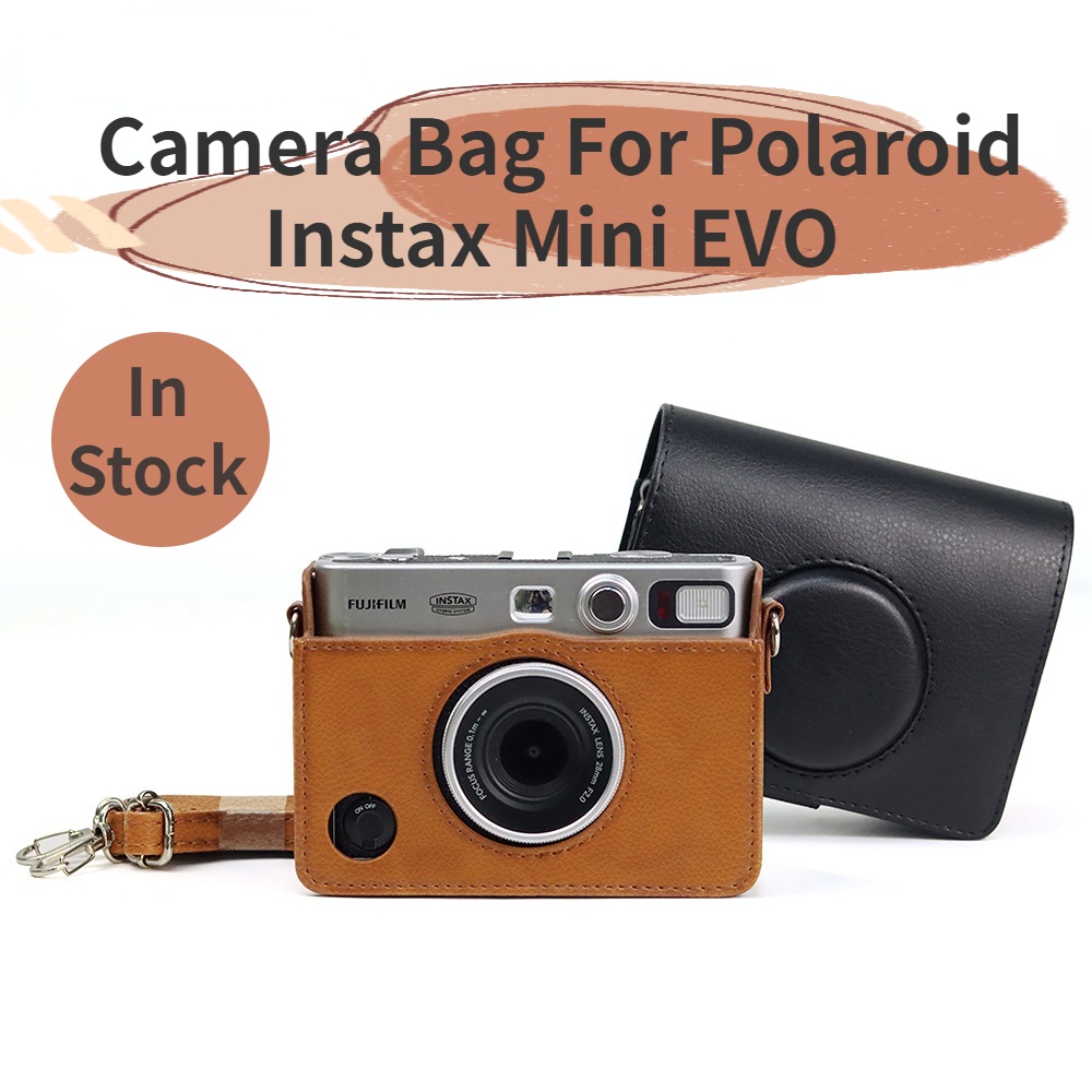 [Ready Stock] Retro Camera Bag For Instax Mini EVO Camera Case PU ...