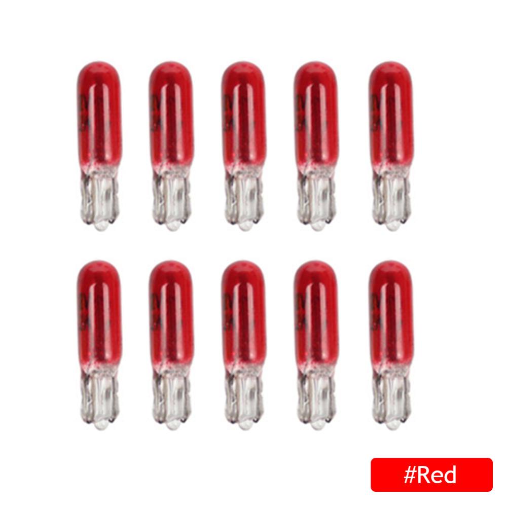 OM 10Pcs W2W T5 12V 1.2W Car Halogen Lamp Instrument Lights Dashboard T5 LED Bulb Instrument ...