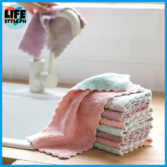 LS Soft Kitchen Washing Dish Bowl Cloth Clean Hand Towel Kitchen ...