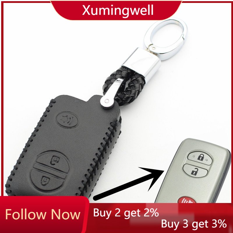 Genuine Leather 3button Smart Key Fob Case Cover For Toyota 4runner ...