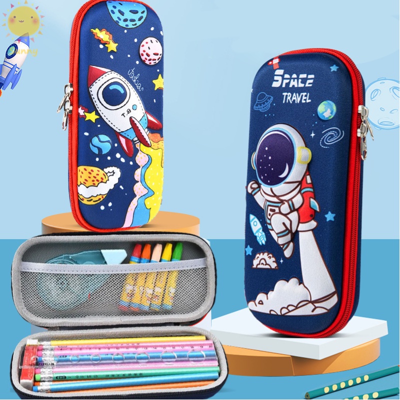 3D Kids Pencil Case Cute Cartoon Design School Pencil Case Unicorn ...