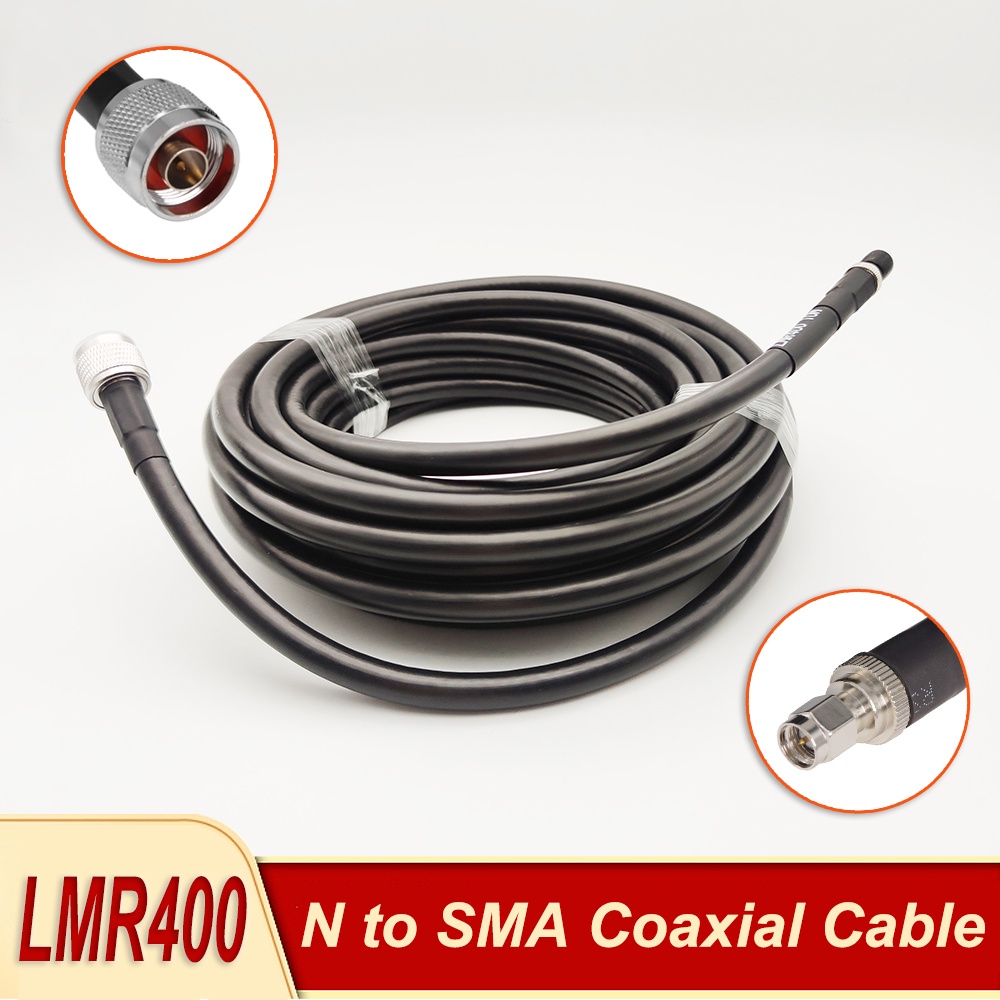15M LMR400 Cable RF Coaxial N Male Plug to SMA / TS9 Extension Cord Adapter Coax Cable | Shopee ...