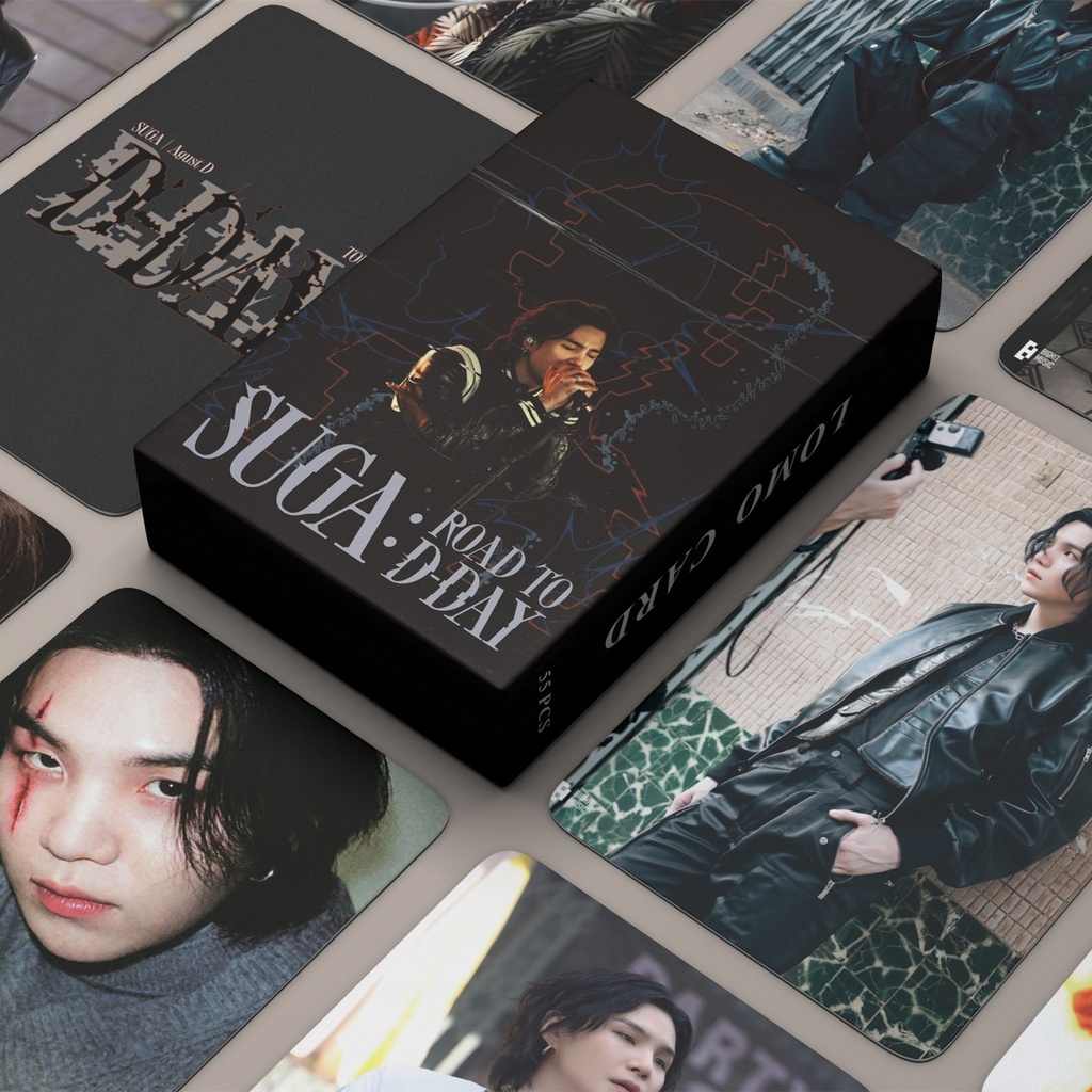 55pcs/box SUGA Album Road To D-Day Photocards BT-S Lomo Cards Member ...