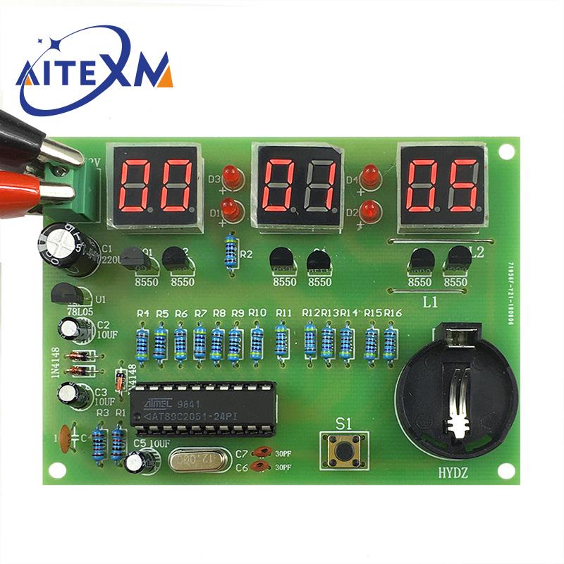 DIY Kits AT89C2051 Electronic Clock Digital Tube LED Display Suite ...