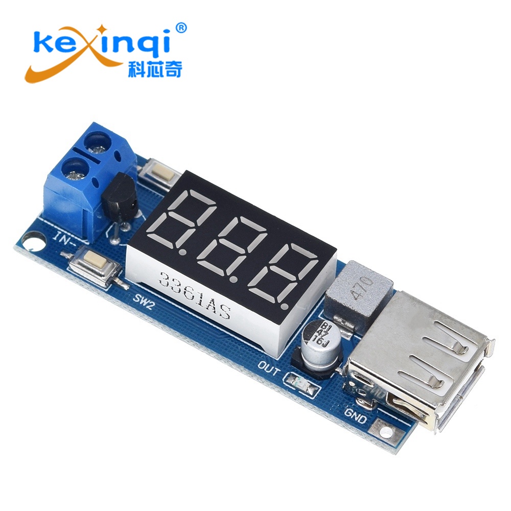 DC-DC Step Down Module Two-wire Voltmeter 5V USB Charger or Power ...
