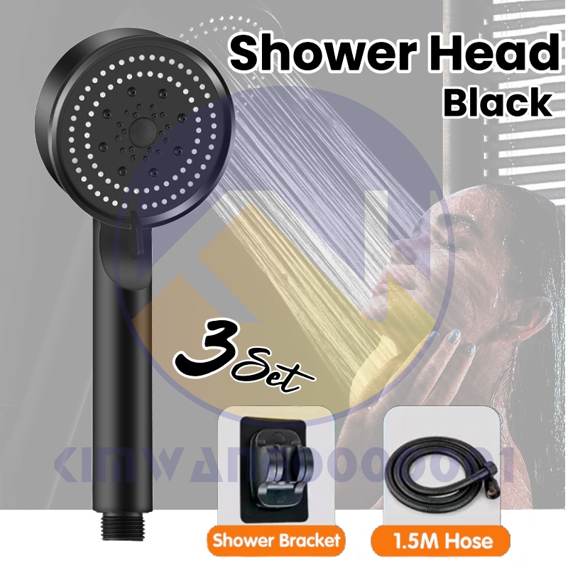 3 in 1 Shower Head Set 5-speed Booster Shower with Hose Portable ...