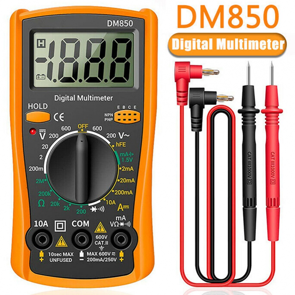 Compact DM850 Digital Multimeter Voltmeter Ammeter Ohmmeter Tester with ...