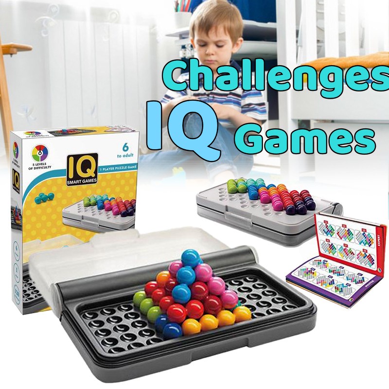 120 Challenges Smart IQ Games 3D Bead Puzzler Chain Buckle Puzzle Logic ...